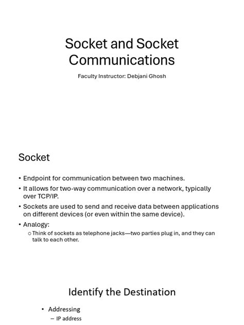 12 socket and socket communications pdf network socket port