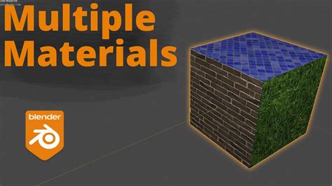 Blender 33 Multiple Materials On One Object Youtube