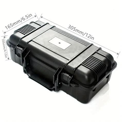 6 Sizes Black Hard Shell Pp Toolbox Shockproof Portable Tool Storage