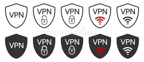 Vpn Icon Virtual Private Network Symbol Sign Protection Interneted Vector Stock Vector