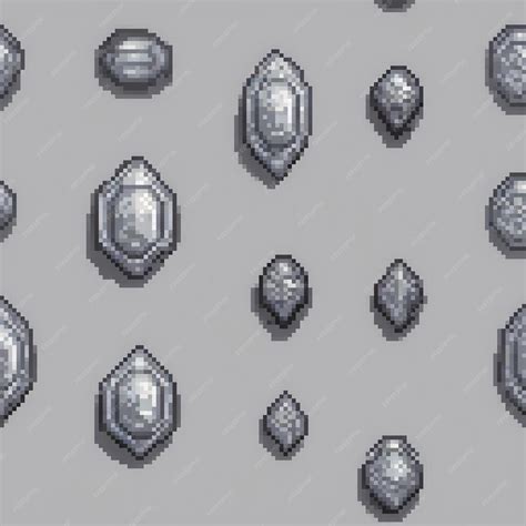Pixel Art Featuring A Hexagonal Pattern On A Gray Backdrop Premium Ai