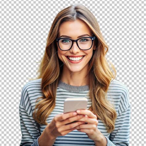 Businesswoman Using Mobile Phone Premium Ai Generated Psd