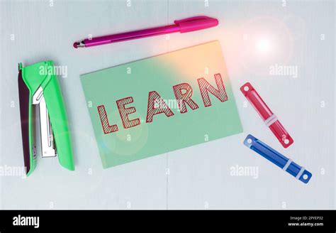 conceptual display learn business idea acquire knowledge of or skill