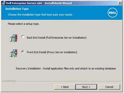 How To Install The Dell Data Security Server Dell Data Protection Server Front End Dell US
