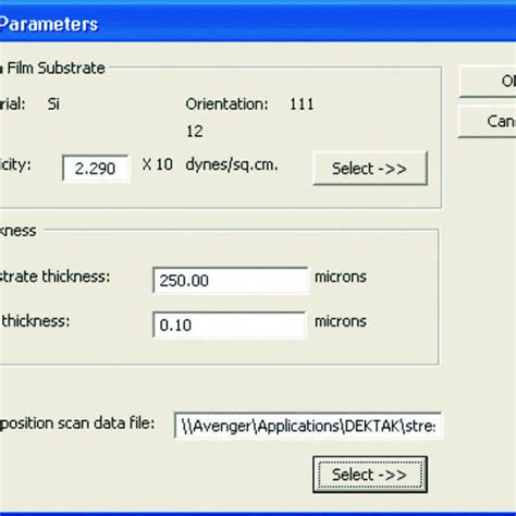 scan parameters dialog box download scientific diagram