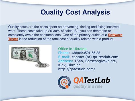 Ppt Quality Cost Analysis Main Types Of Costs Associated With S