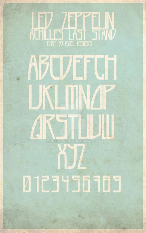 Led Zeppelin Font By Roeltah On Deviantart