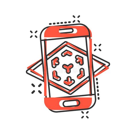 Augmented Reality Icon In Comic Style Vr Device Vector Cartoon Illustration On White Isolated
