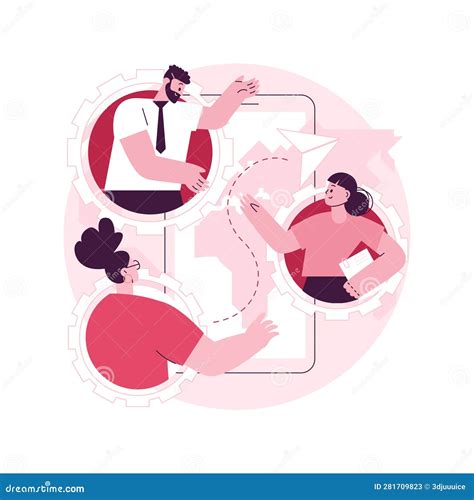 Mobile Collaboration Abstract Concept Vector Illustration Stock Vector Illustration Of