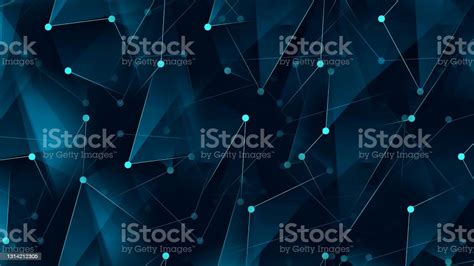 점과 선을 연결하는 추상적인 디지털 배경 짙은 파란색 배경의 정보 기술 데이터 그리드 0명에 대한 스톡 벡터 아트 및 기타
