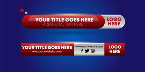 전문 방송 하단 세 번째 디자인 템플릿 프리미엄 벡터