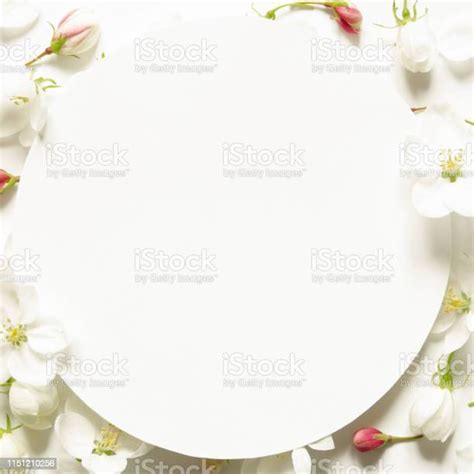 흰색 종이에 텍스트 공간을 가진 여름 신선한 꽃의 창조적 인 레이아웃 Mockup 위에서 보기 이미지 0명에 대한 스톡 사진 및 기타 이미지 Istock