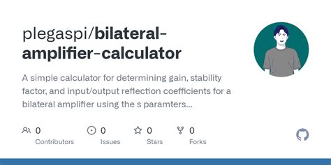 Github Plegaspibilateral Amplifier Calculator A Simple Calculator
