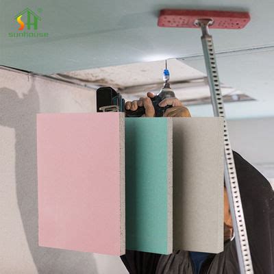4x8 Water Resistant Plasterboard Moisture Resistant Sheetrock 15mm