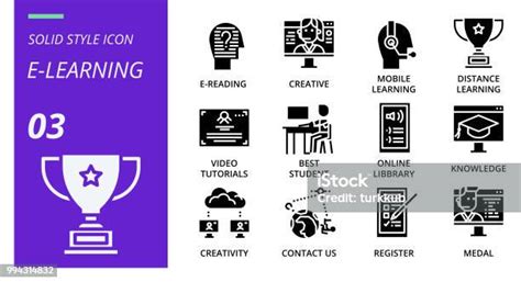 아이콘 팩입니다 아이콘 웹 사이트 및 모바일 웹사이트와 애플 리 케이 션에 대 한 교육 Elerning 온라인 연구 0명에 대한 스톡 벡터 아트 및 기타 이미지 Istock