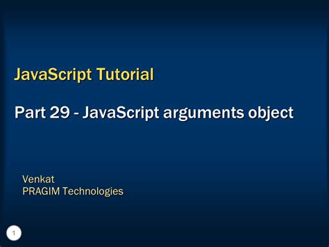 Sql Server Net And C Video Tutorial Javascript Arguments Object