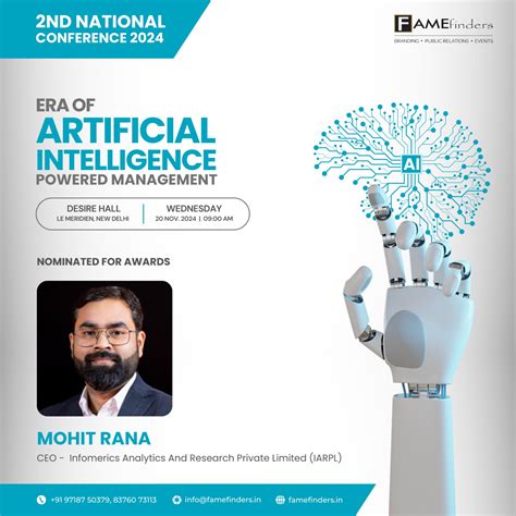 Mohit Rana To Be Honored At The 2nd National Conference On Ai Powered Management My Daiz