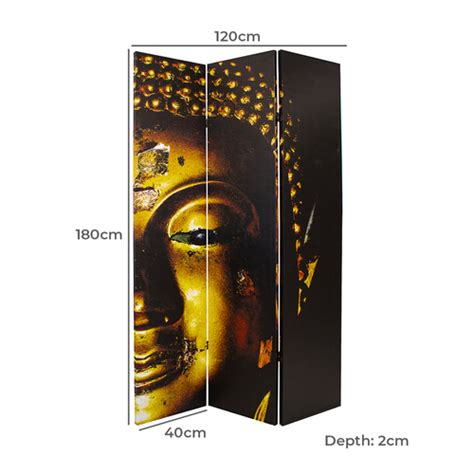 Panel Gold Buddha Canvas Room Divider Temple Webster