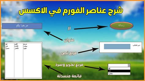 كورس برمجة اكسس Vbaعناصر النموذج 06 Youtube