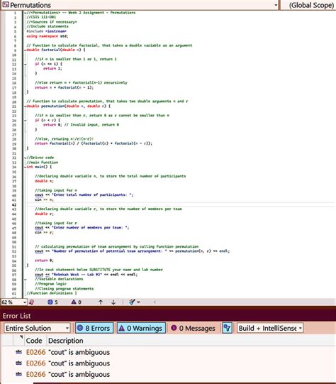 Permutations Csis 111 001 Week 2 Assignment Permutations Sources If Necessary Include Statements