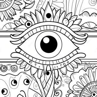 Evil Eye Coloring Page Coloring