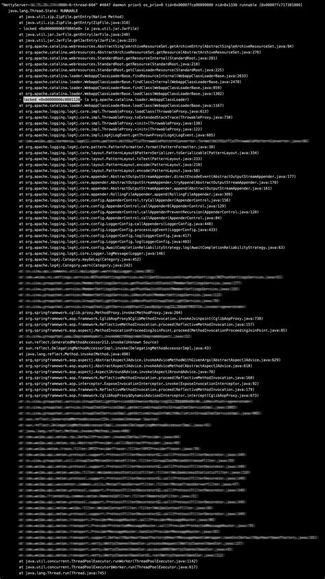 记log4j打印异常日志导致线程阻塞的问题排查 凛冬夜行