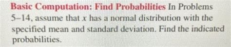 Solved Basic Computation Find Probabilities In Problems
