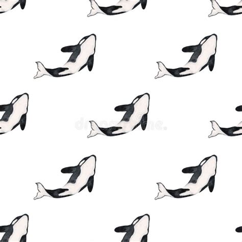 Seamless Orca And Seal Pattern Fabric Design Ideal For Eco Friendly