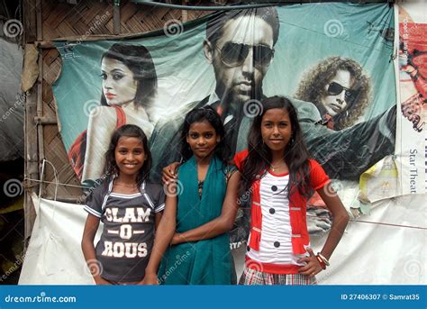 Slum Girls Editorial Photography Image Of Congested 27406307