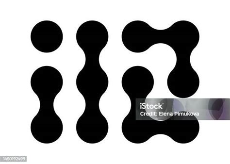 Connected Dots Icon Circles Pattern Sign Integration Symbol Abstract Point Movement Connected