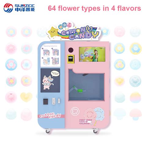 Sunzee Hot Selling Professional Fully Automatic Cotton Candy Machine Factory Vending Machine