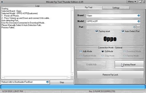 GSM Forum Oppo A Fw Pattern Not Show Factory Reset And Frp Removed Success By Miracle Frp Tool