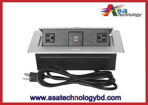 Asa Technology Table Pop Up Power Box Conference Damped Multimedia Outlet Connection Box