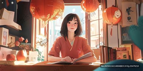Ai创作图春节治愈插画 阅读插画插图 阅读插画 过年女孩插画 认真读书的女生 插画学习 看书插画 灯光下的插画 2024年春节插画 节气女孩节气美女 读书女孩插画 女生拜年图 春节插画系列