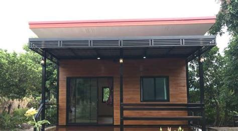 บ้านน็อคดาวน์ ขนาด 5×5 5 เมตร 2 นอน 1 โถง ราคา 280 000 บาท บ้านในฝัน บ้านโมเดิร์น แบบชานบ้าน