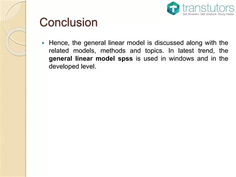 General Linear Model Statistics Pptx