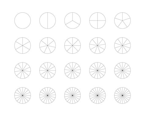 Premium Vector Round Chart Circle Section Graph Circular Structure Template Pie Diagram