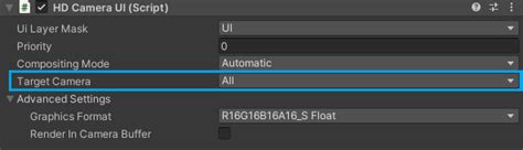 rendering to only one specified camera · issue 10 · alelievr hdrp ui