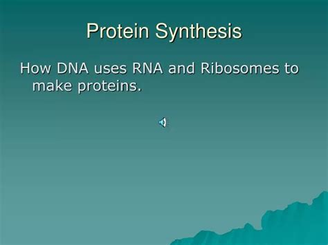 PPT Protein Synthesis PowerPoint Presentation Free Download ID