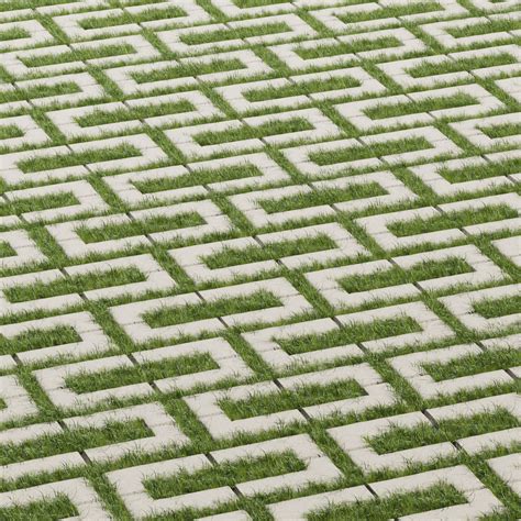 Collection Plant Vol 397 Grass Concrete Tileable 3d Model Cgtrader
