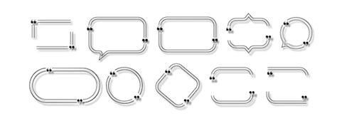 Premium Vector Quote Box Frames Set Isolated Bubble Speech Comment Message Reference Borders