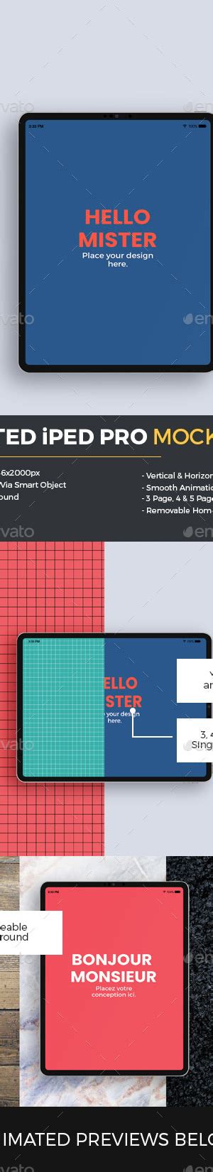 Animated 11 Inch Iped Pro Mock Ups Graphics Graphicriver