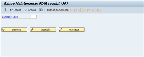 OBKR SAP Tcode Maintain Number Range FI RECEIPT