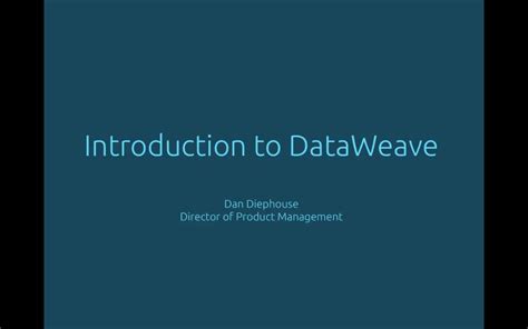 Intro To Dataweave MuleSoft Videos