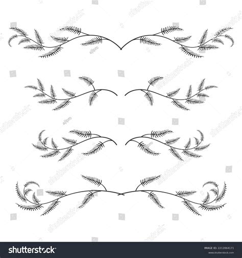 Set Tree Branches Borders Vector Stock Vector Royalty Free 2212864171 Shutterstock
