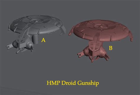 Cis Hmp Droid Gunship For Star Wars Armada Or Display Resin D Printed Etsy