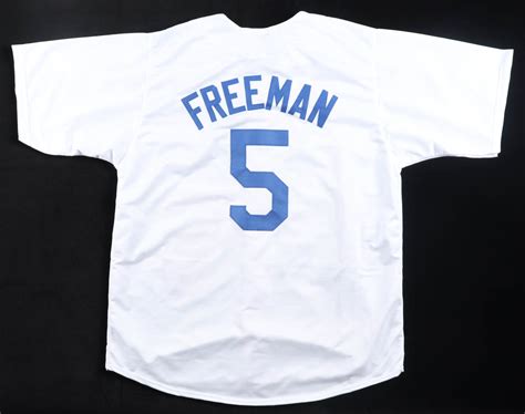 Freddie Freeman Signed Highlight Stat Jersey Beckett Pristine Auction