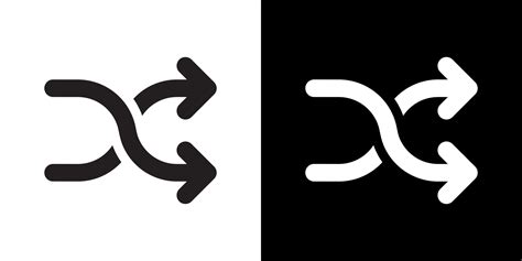 Shuffle Song Icon Vector Music Media Player Elements In Round Shape 13476557 Vector Art At Vecteezy