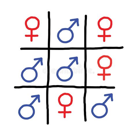 Sex Blue Red Signs Funny Game Play Stock Vector Illustration Of Game Minimalism 9202427