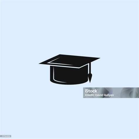졸업 캡 아이콘입니다 교육 학업 학위 프리미엄 품질의 그래픽 디자인 표지판 개요 기호 컬렉션 웹 사이트에 대한 간단한 아이콘 웹 디자인 모바일 앱 0명에 대한 스톡 벡터